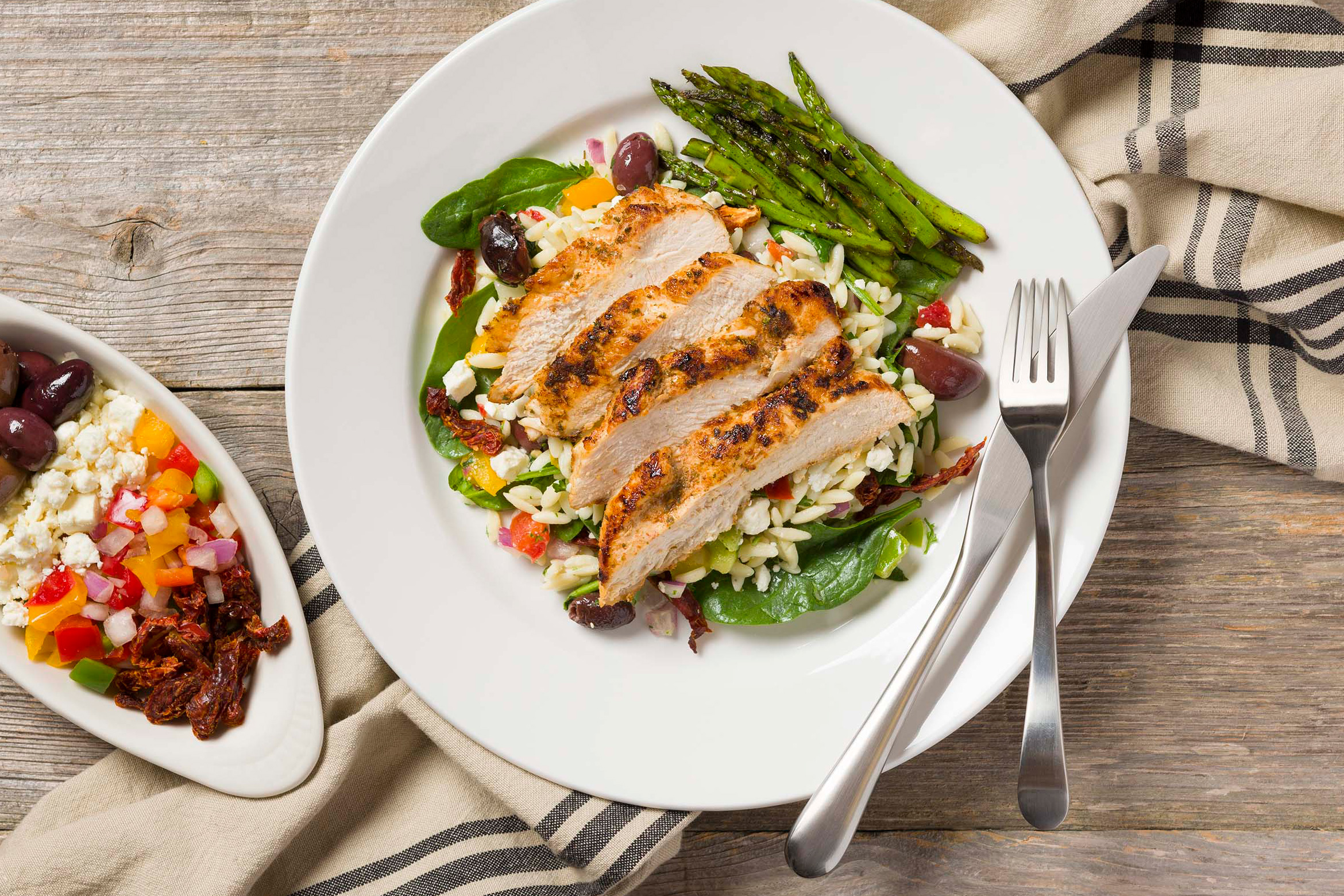 Chicken with Greek Orzo Pasta Salad Recipe • Rouses Supermarkets