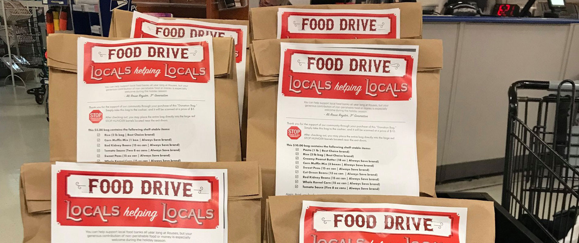 Canned Food Drive Bag